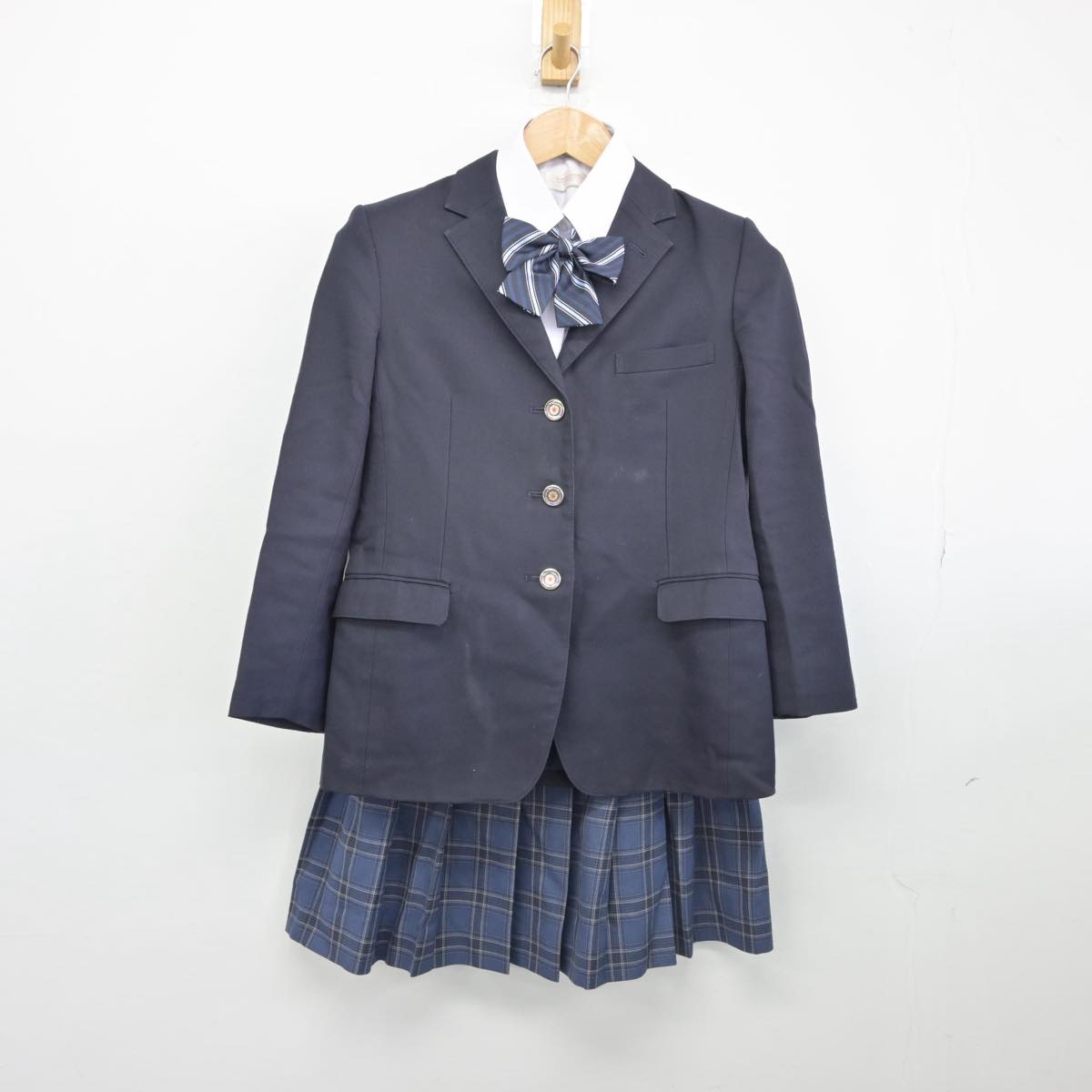【中古】京都府 開睛小中学校 女子制服 5点（ブレザー・シャツ・スカート）sf031542 中古制服通販パレイド
