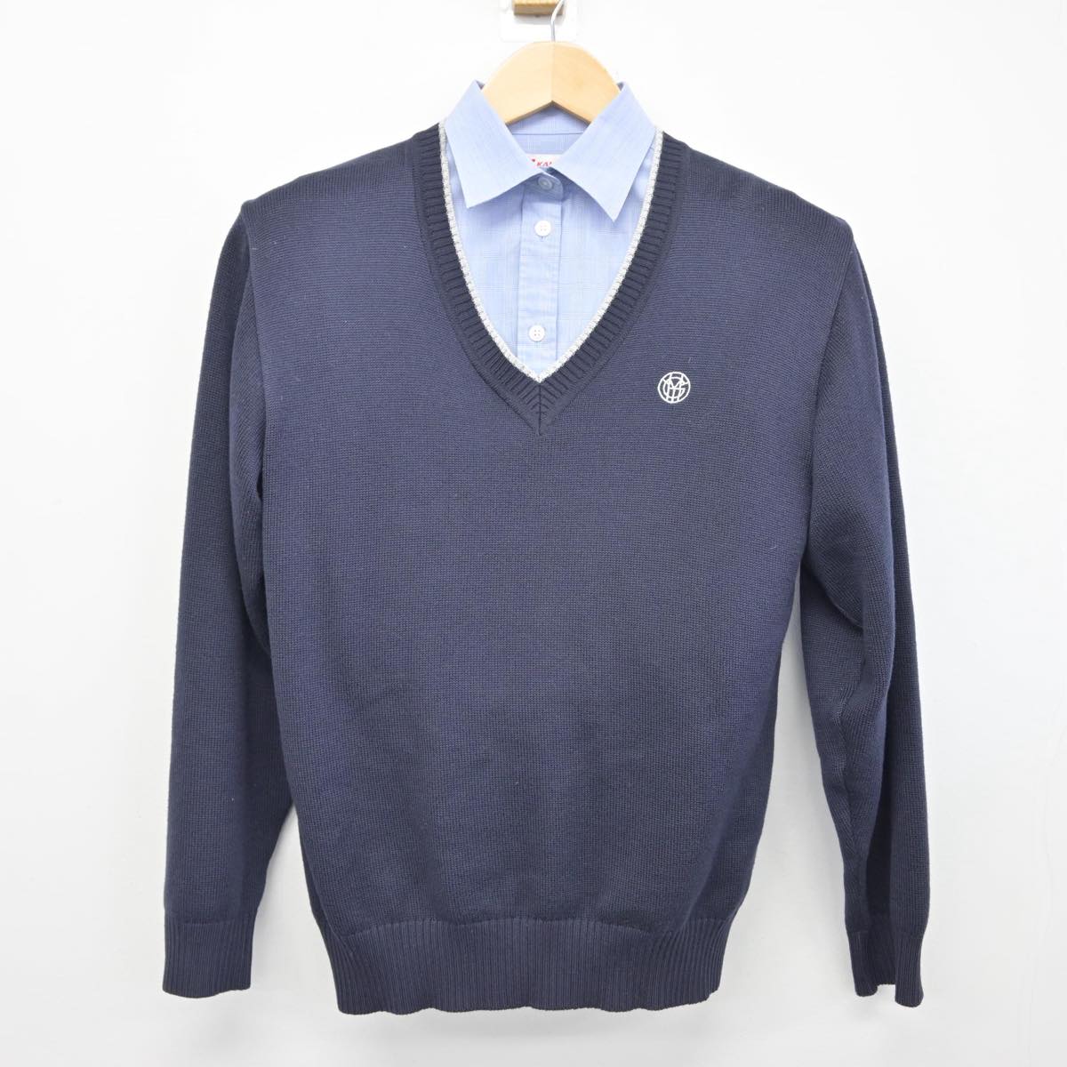 【中古】東京都 朋優学院高等学校 女子制服 2点（ニット・シャツ）sf031820 中古制服通販パレイド