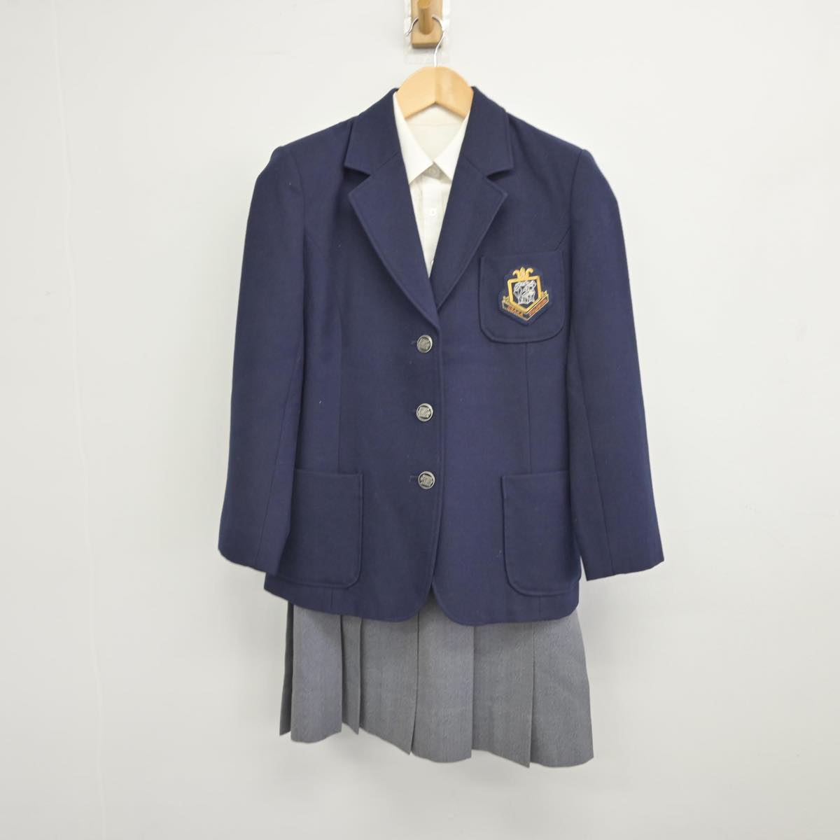 【中古】大阪府 大阪女学院高等学校 女子制服 3点（ブレザー・シャツ・ジャンパースカート）sf032371 中古制服通販パレイド
