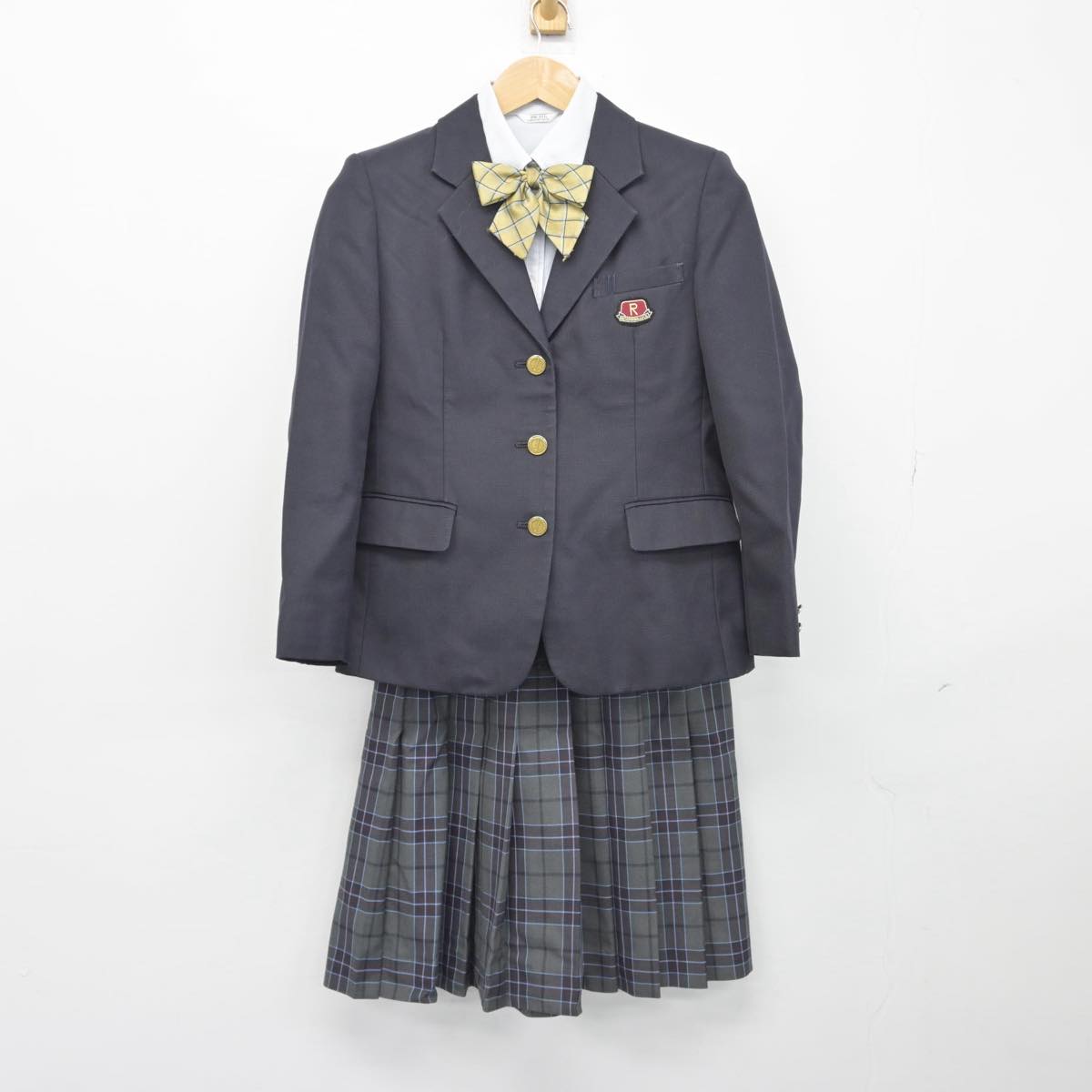 【中古】滋賀県 立命館守山中学校・高等学校 女子制服 4点（ブレザー・シャツ・スカート）sf032428 中古制服通販パレイド