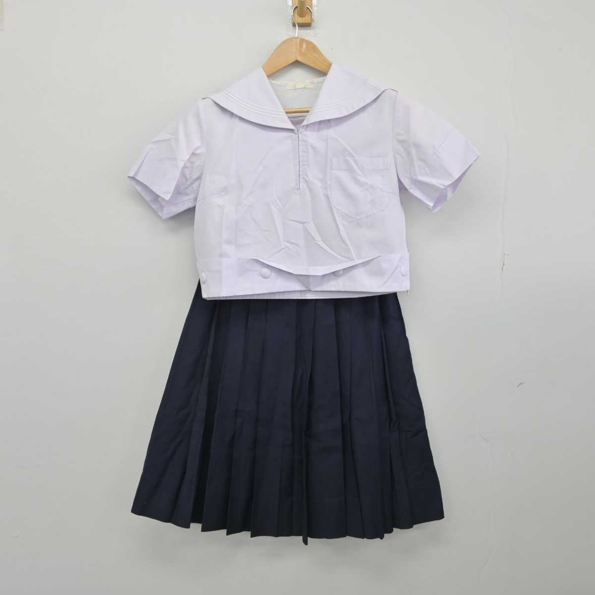 【中古】大阪府 樟蔭中学校・高等学校 女子制服 2点（セーラー服・スカート）sf032637 中古制服通販パレイド