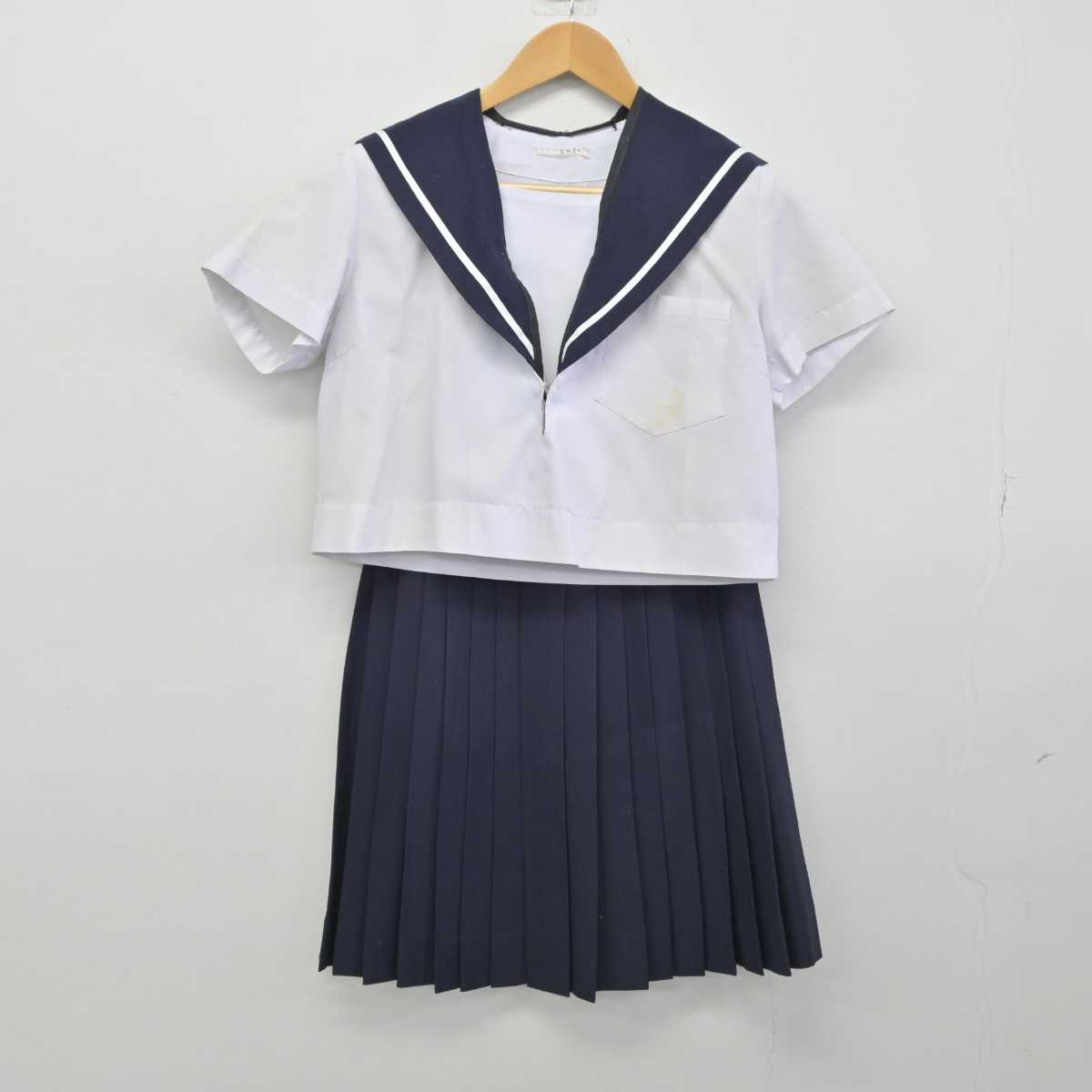 【中古】愛知県 金城学院高等学校 女子制服 3点（セーラー服・スカート）sf032762 中古制服通販パレイド