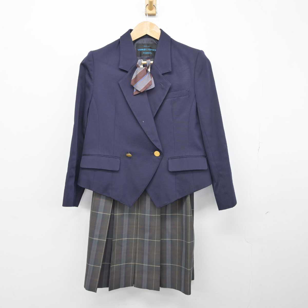 【中古】香川県 高松桜井高等学校 女子制服 4点(ブレザー・ベスト・スカート)sf032771 中古制服通販パレイド