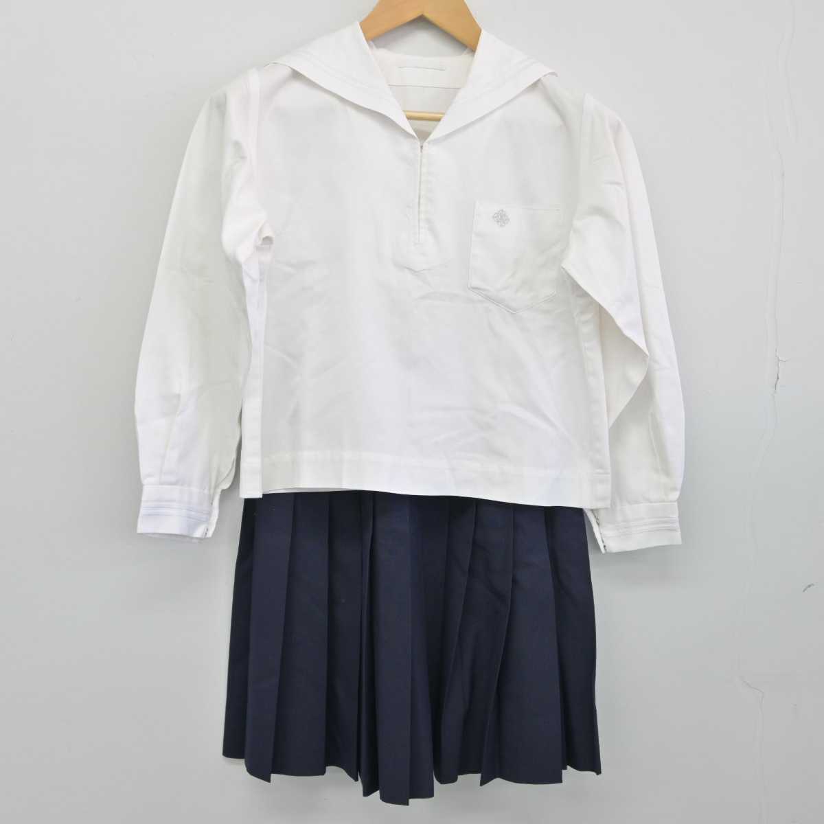 【中古】山口県 山口中央高等学校 女子制服 2点（セーラー服・スカート）sf032872 中古制服通販パレイド