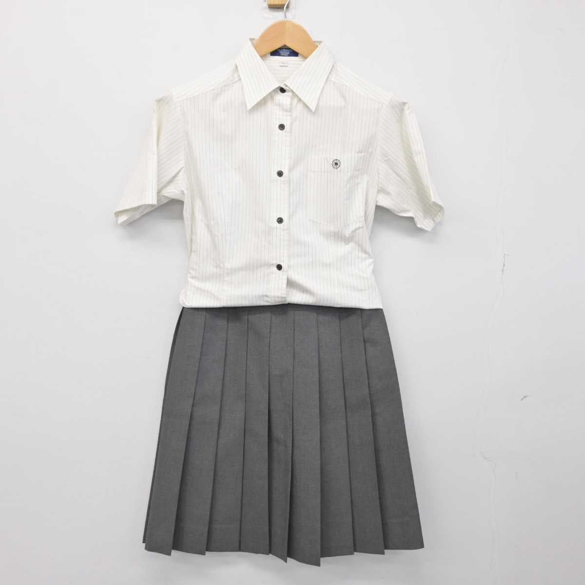 【中古】宮城県 東北生活文化大学高等学校 女子制服 2点(シャツ・スカート)sf033003 中古制服通販パレイド