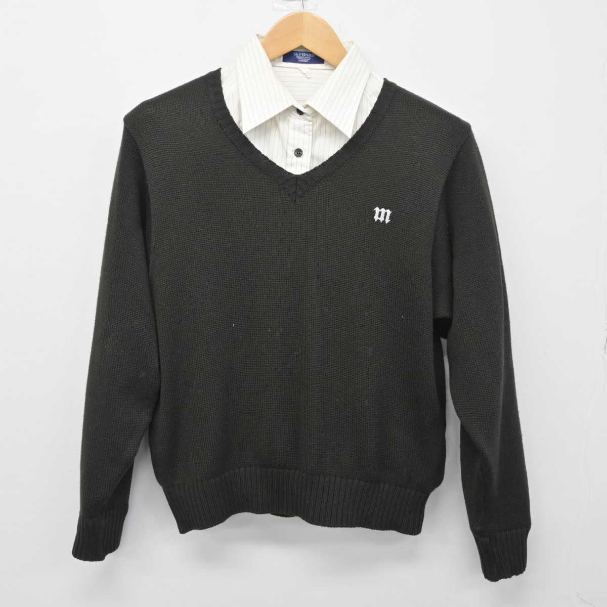 【中古】宮城県 東北生活文化大学高等学校 女子制服 2点（ニット・シャツ）sf033009 中古制服通販パレイド