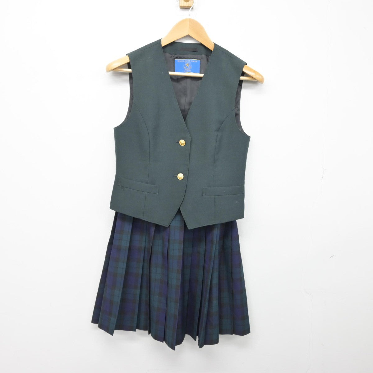 【中古】宮城県 仙台育英学園高等学校 女子制服 2点（ベスト・スカート）sf033042 中古制服通販パレイド