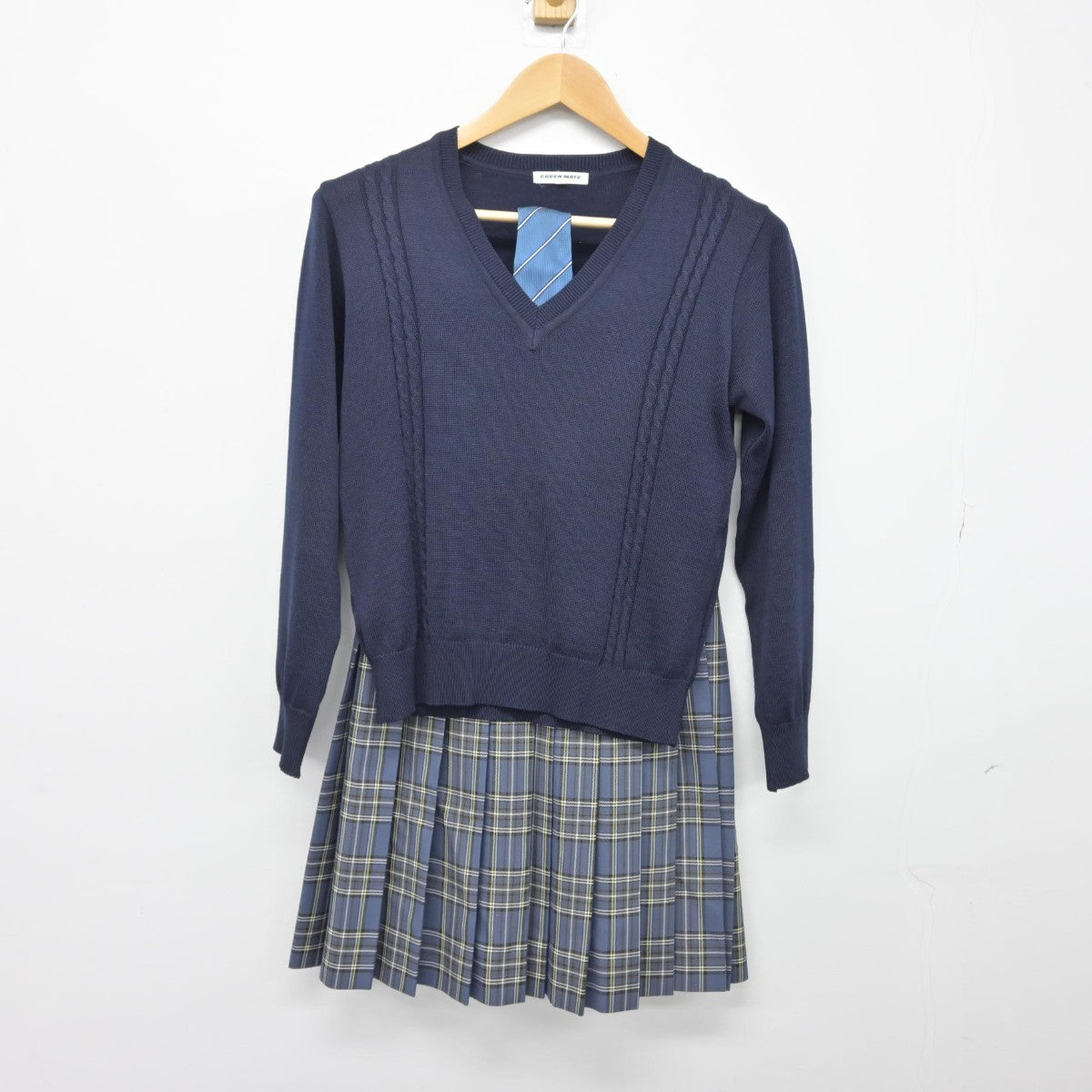 【中古】東京都 東京女子学園高等学校 女子制服 3点（ニット・スカート）sf033044 中古制服通販パレイド