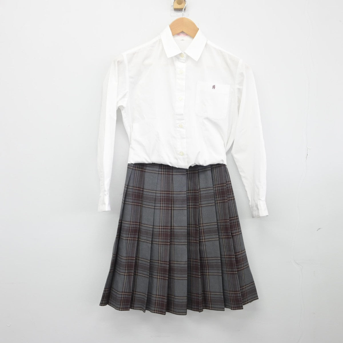 【中古】茨城県 常総学院中学高等学校 女子制服 2点（シャツ・スカート）sf033495 中古制服通販パレイド