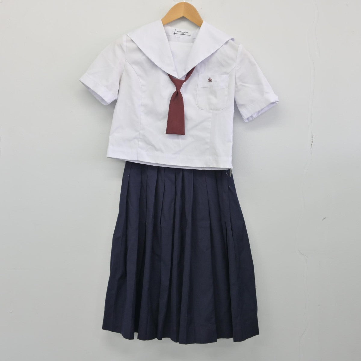 【中古】北海道 北見北斗高等学校 女子制服 4点(セーラー服・スカート)sf033665 中古制服通販パレイド