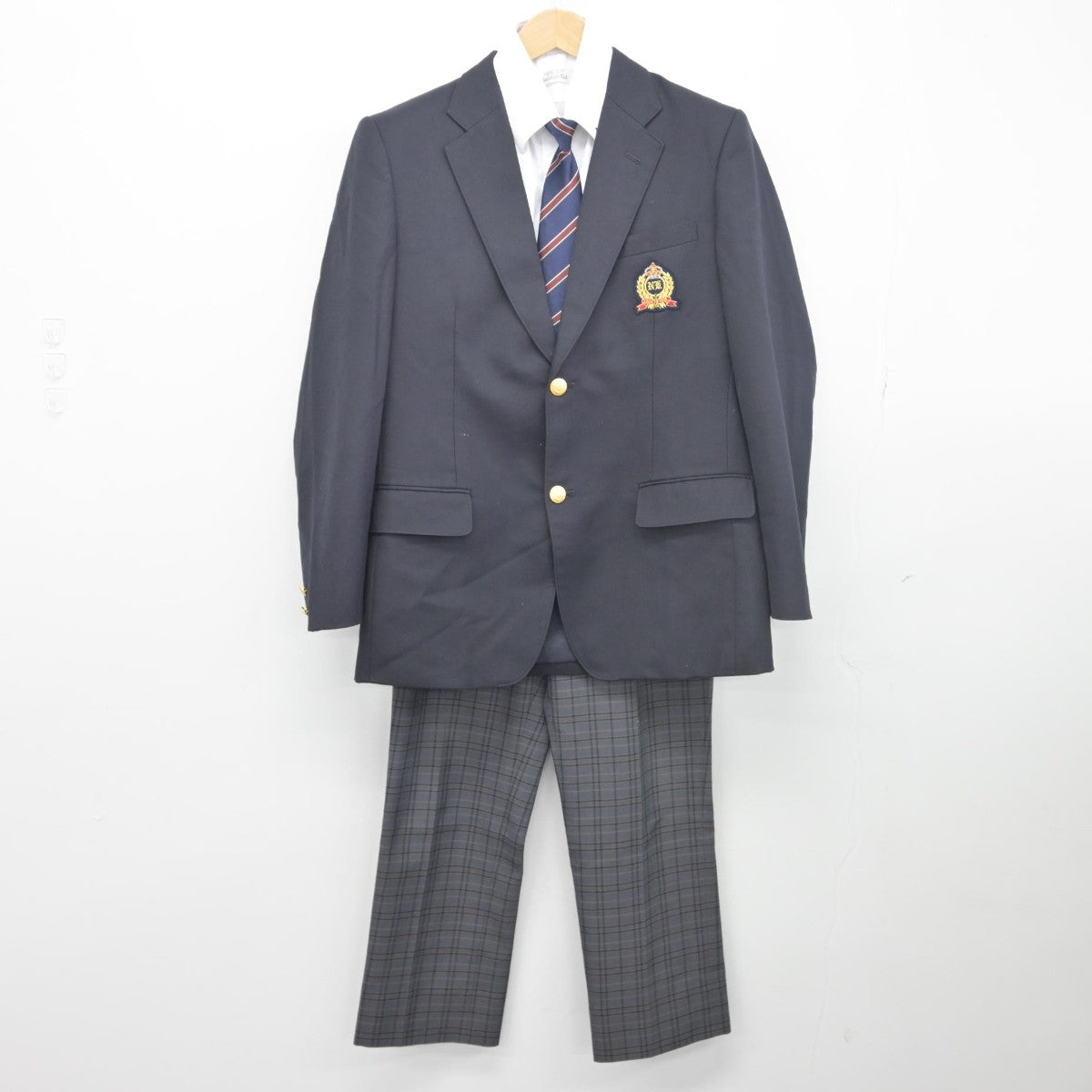 【中古】新潟県 新潟向陽高等学校 男子制服 4点（ブレザー・シャツ・ズボン）sf033761 中古制服通販パレイド