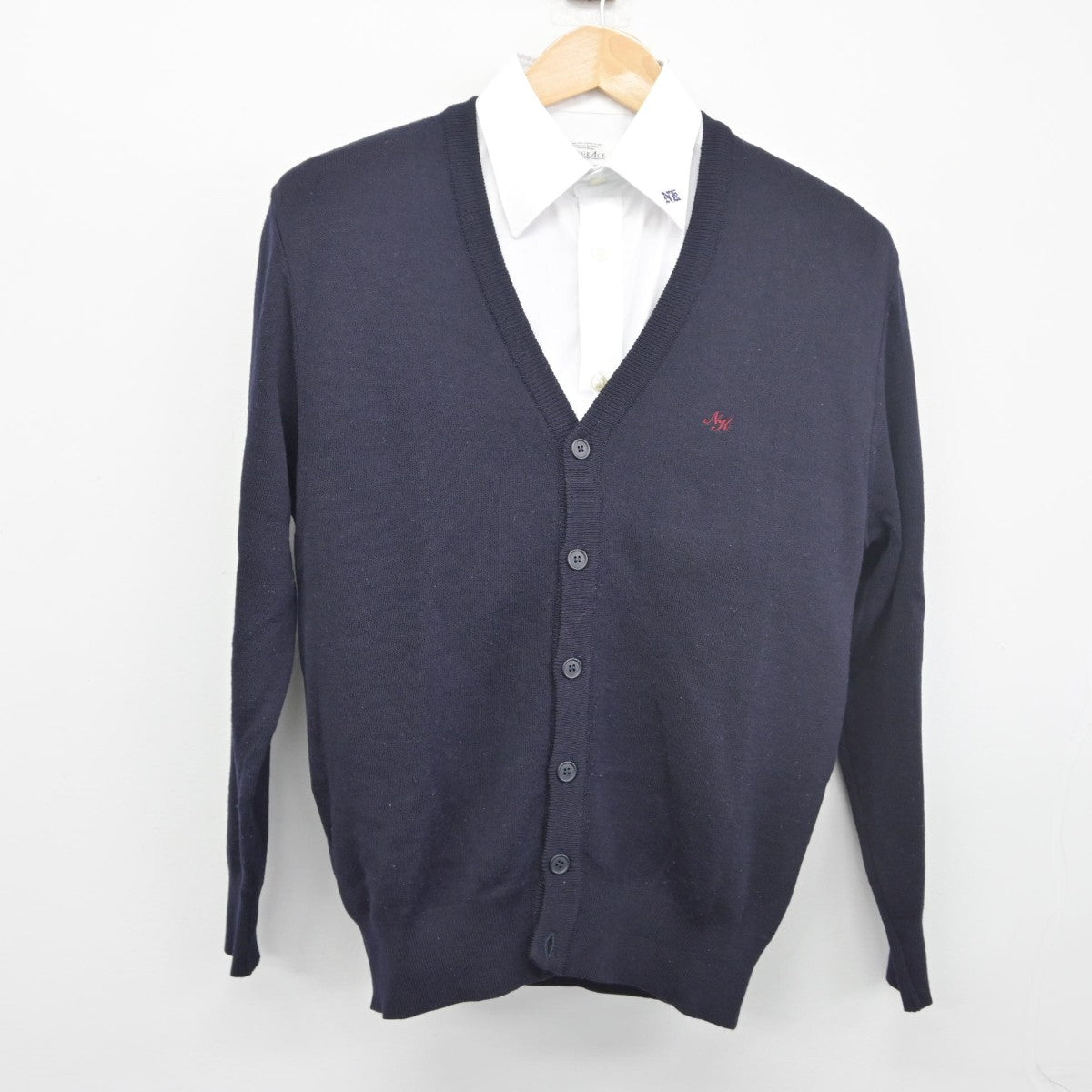 【中古】新潟県 新潟向陽高等学校 男子制服 2点（シャツ・ニット）sf033762 中古制服通販パレイド