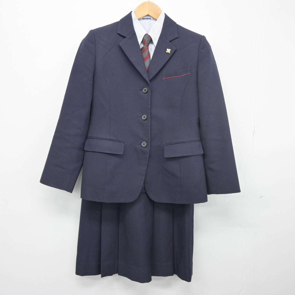 【中古】広島県 福山誠之館高等学校 女子制服 5点（ブレザー・シャツ・スカート）sf034077 中古制服通販パレイド