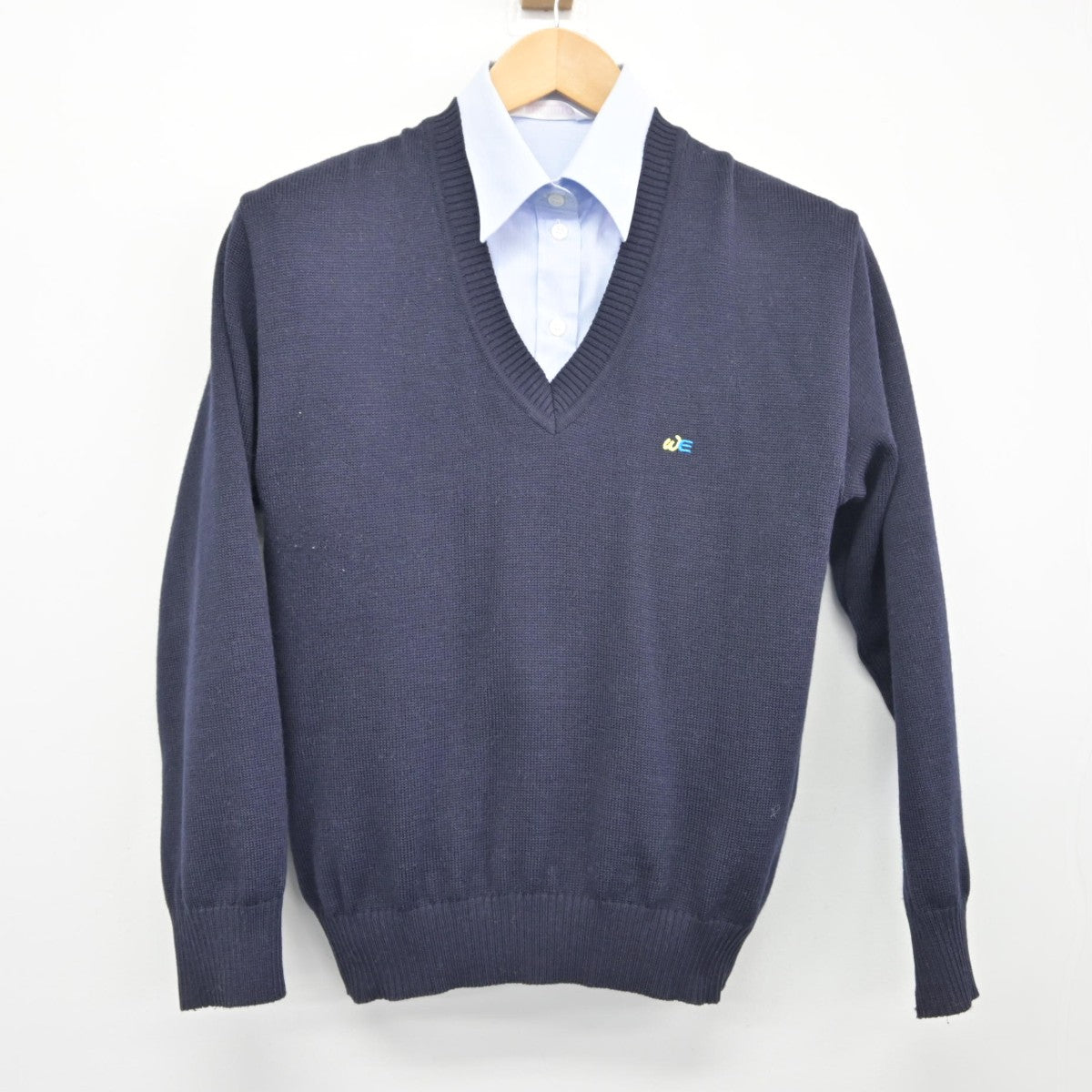 【中古】山梨県 甲府東高等学校 女子制服 2点（ニット・シャツ）sf034272 中古制服通販パレイド