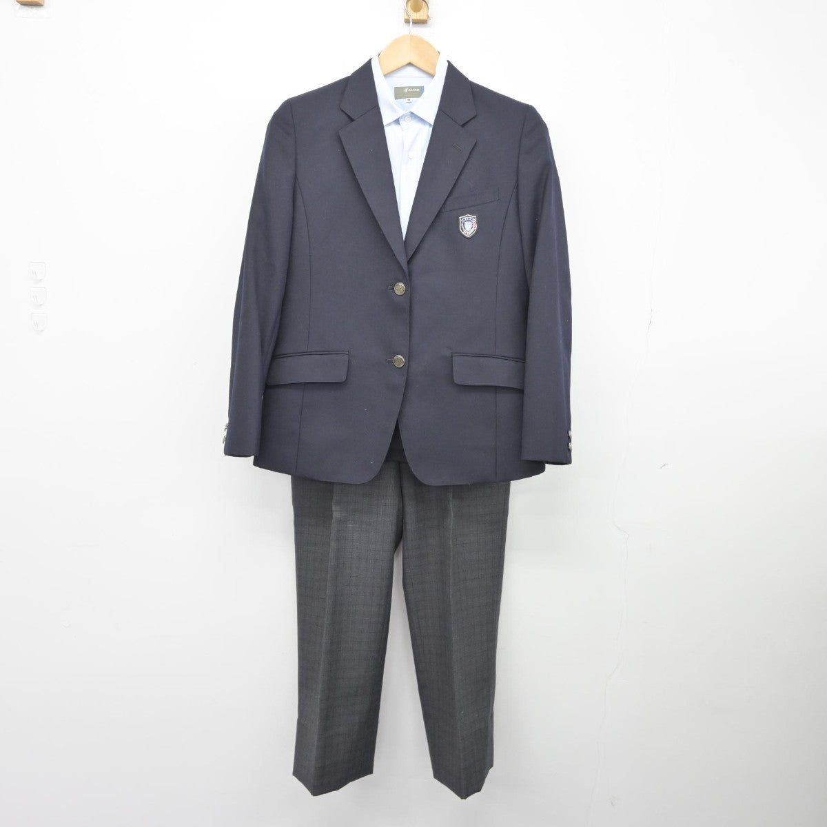 【中古】千葉県 ちはら台西中学校 男子制服 3点（ブレザー・シャツ・ズボン）sf034381 中古制服通販パレイド