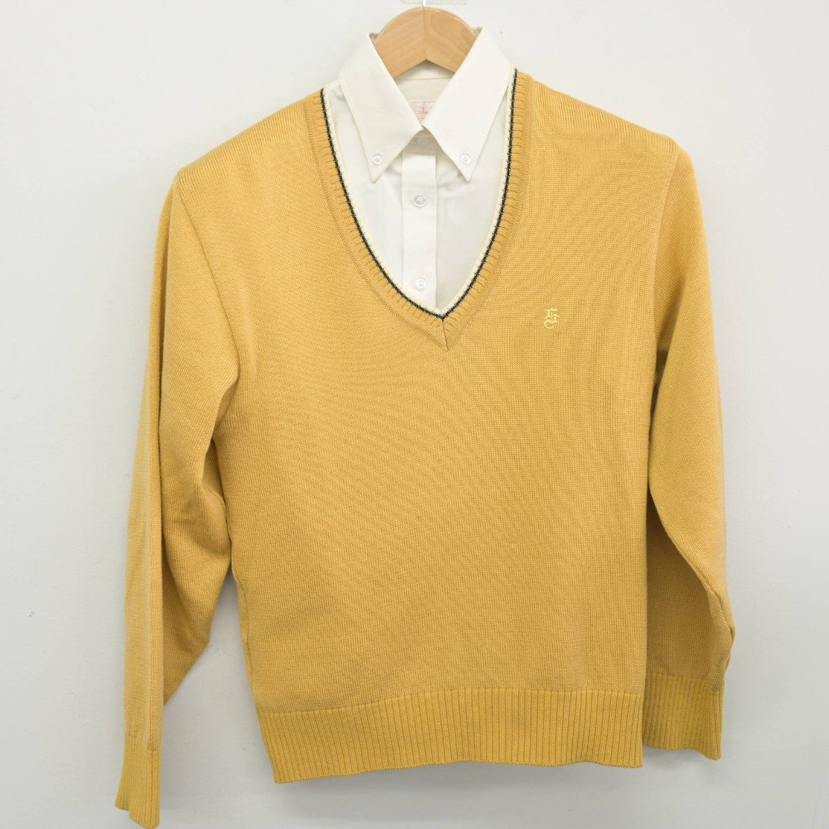 【中古】千葉県 志学館中等部高等部 女子制服 2点（ニット・シャツ）sf034391 中古制服通販パレイド