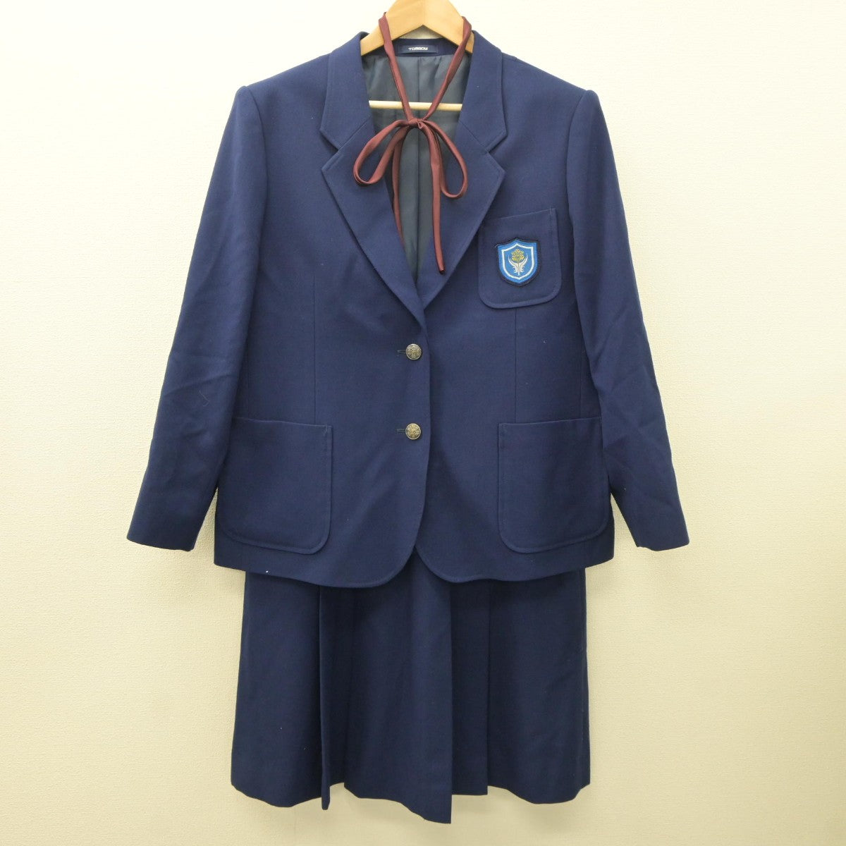 【中古】北海道 明苑中学校 女子制服 4点（ブレザー・ベスト・スカート）sf035063 中古制服通販パレイド