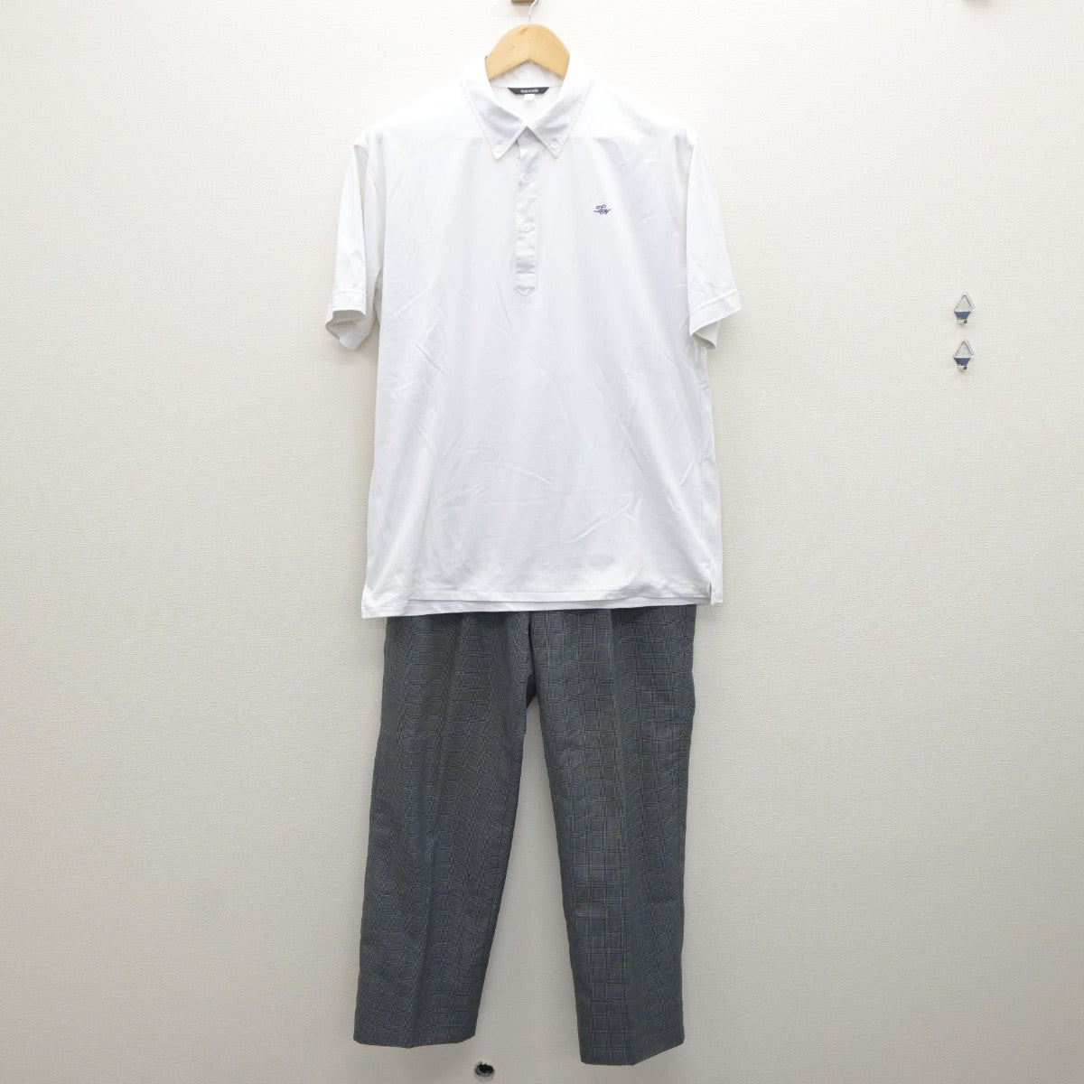【中古】東京都 都立高島高等学校 男子制服 2点（シャツ・ブレザー）sf035088 中古制服通販パレイド