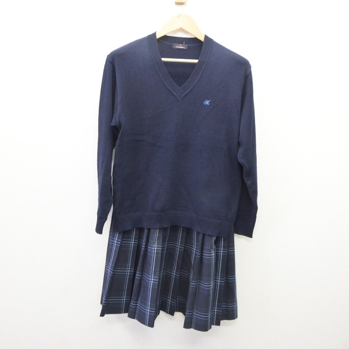 【中古】埼玉県 大宮開成高等学校 女子制服 2点（ニット・スカート）sf035269 中古制服通販パレイド