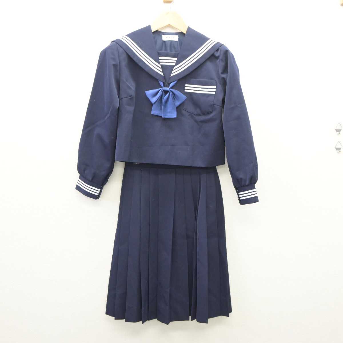 【中古】静岡県 菊川市立西中学校 女子制服 3点（セーラー服・スカート）sf035514 中古制服通販パレイド