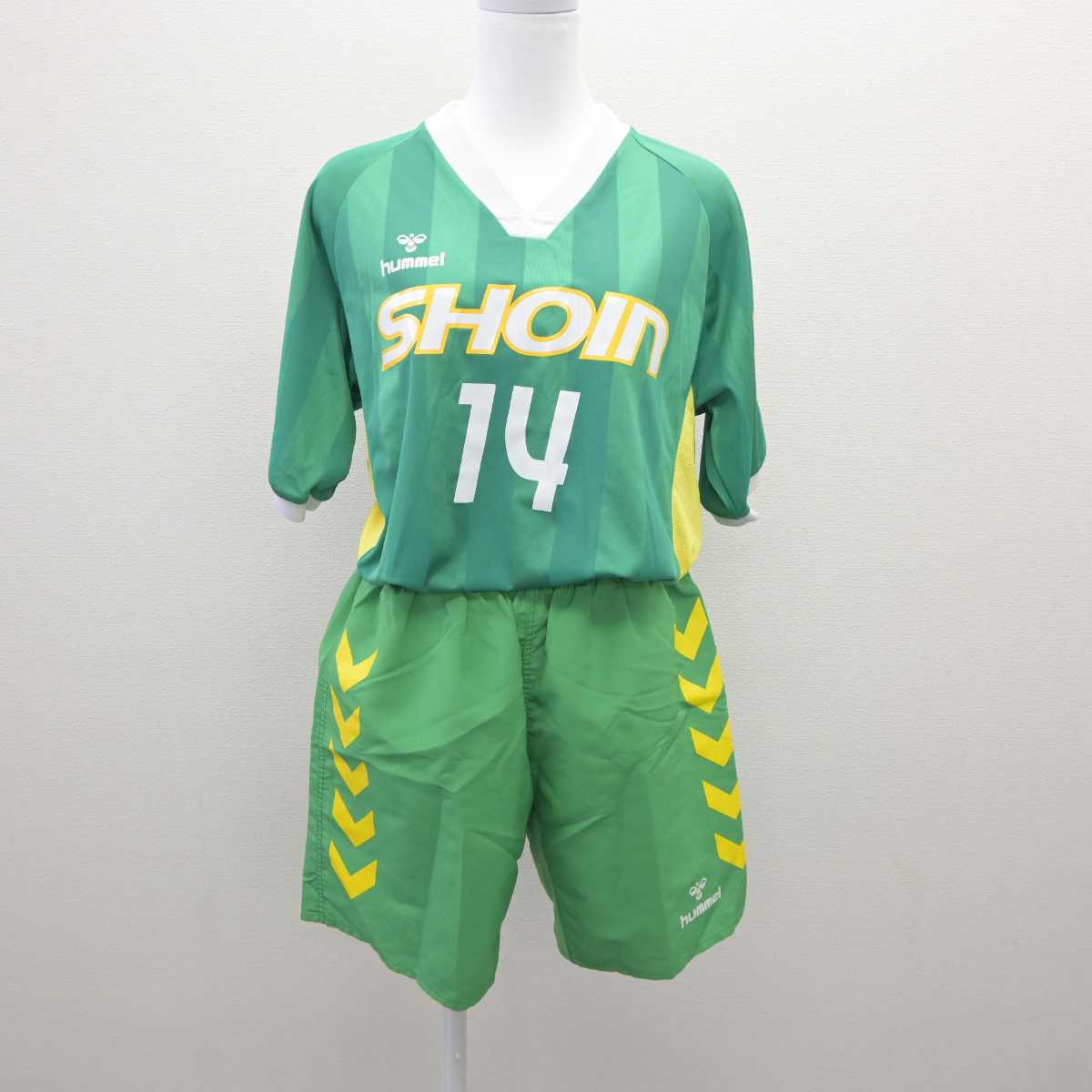 【中古】愛知県 松蔭高等学校女子サッカー部 ユニフォーム 女子制服 2点（部活ユニフォーム 上・部活ユニフォーム 下）sf035531