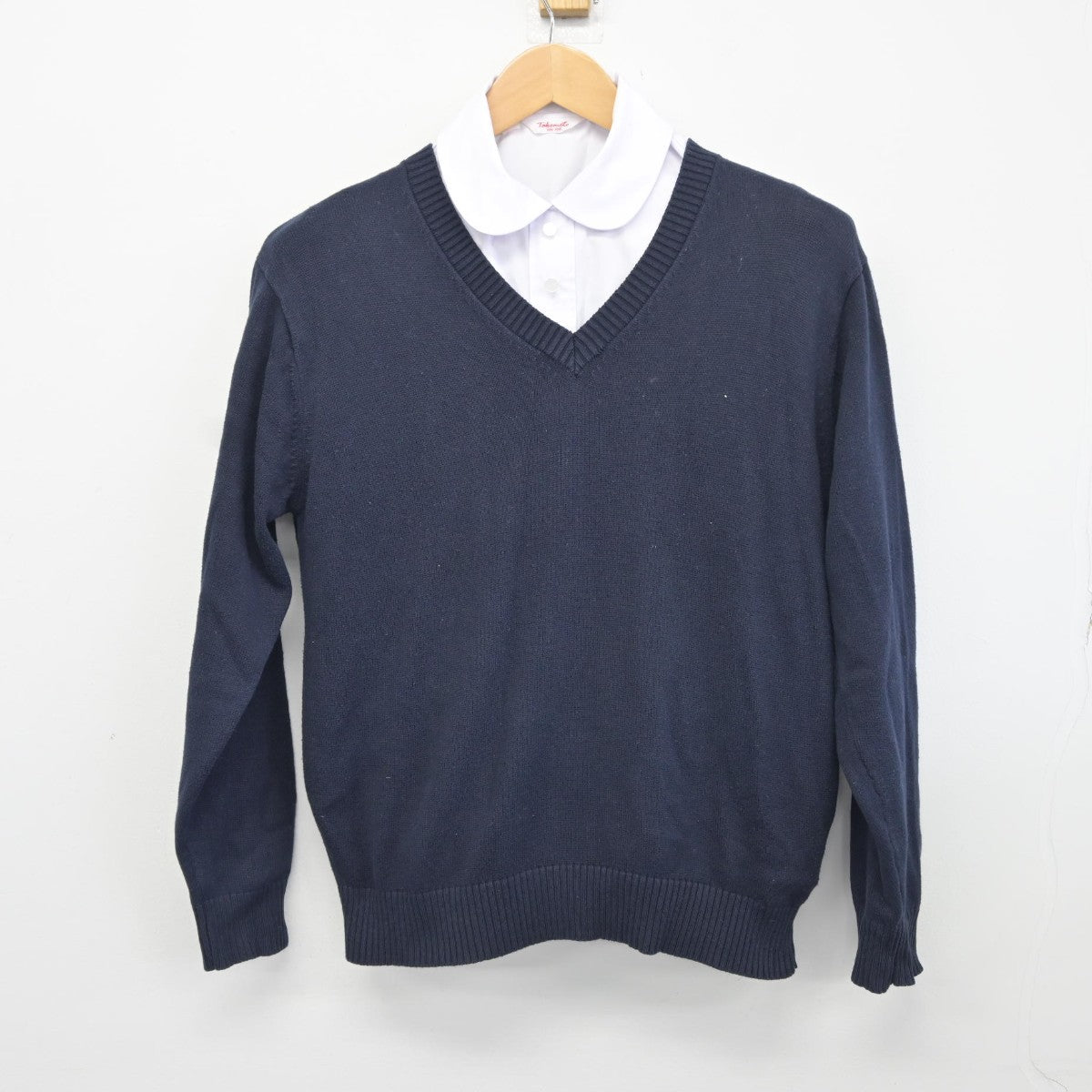 【中古】熊本県 託麻中学校 女子制服 2点（シャツ・ニット）sf036201 中古制服通販パレイド