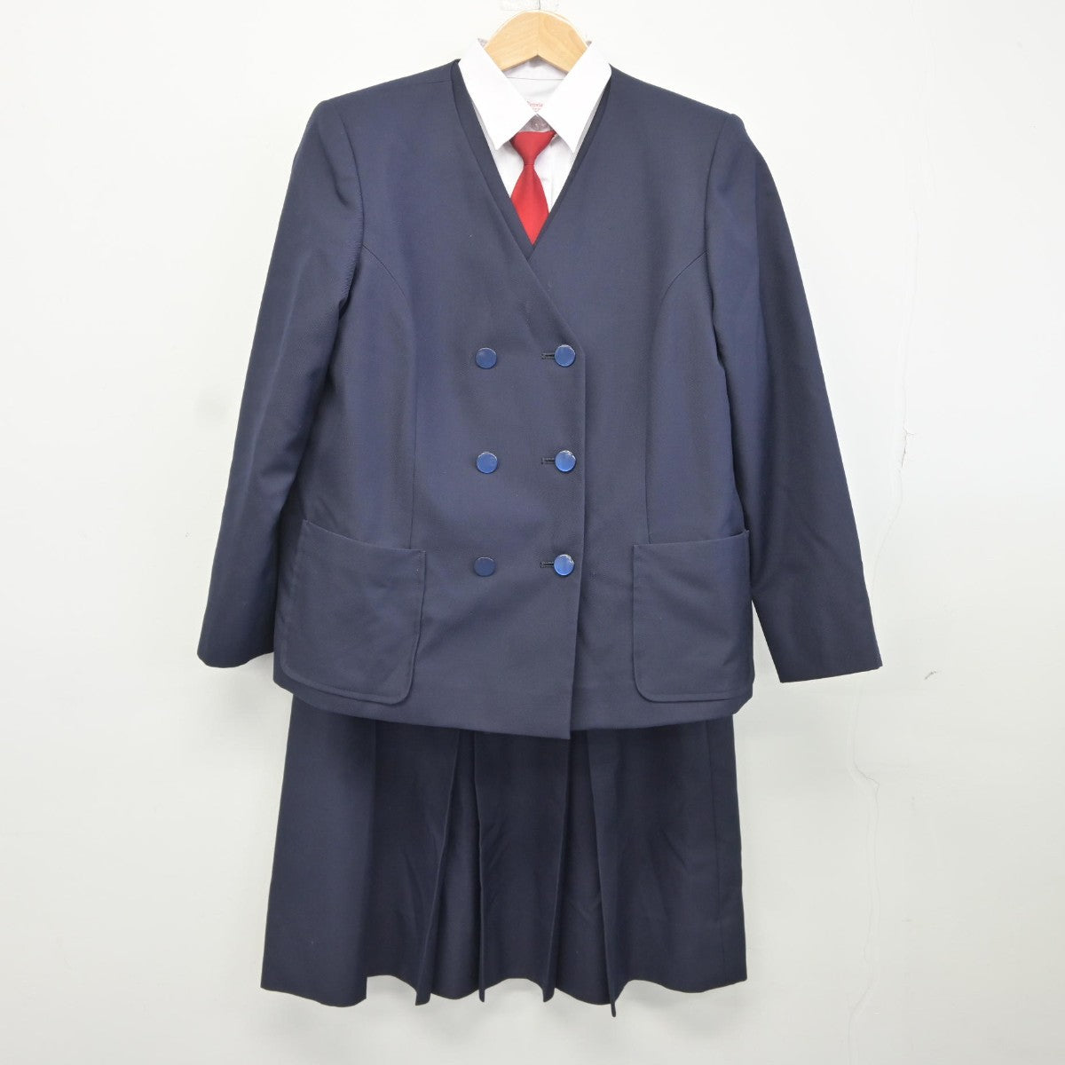 【中古】埼玉県 鴻巣西中学校 女子制服 5点（ブレザー・ベスト・シャツ・スカート）sf036656 中古制服通販パレイド