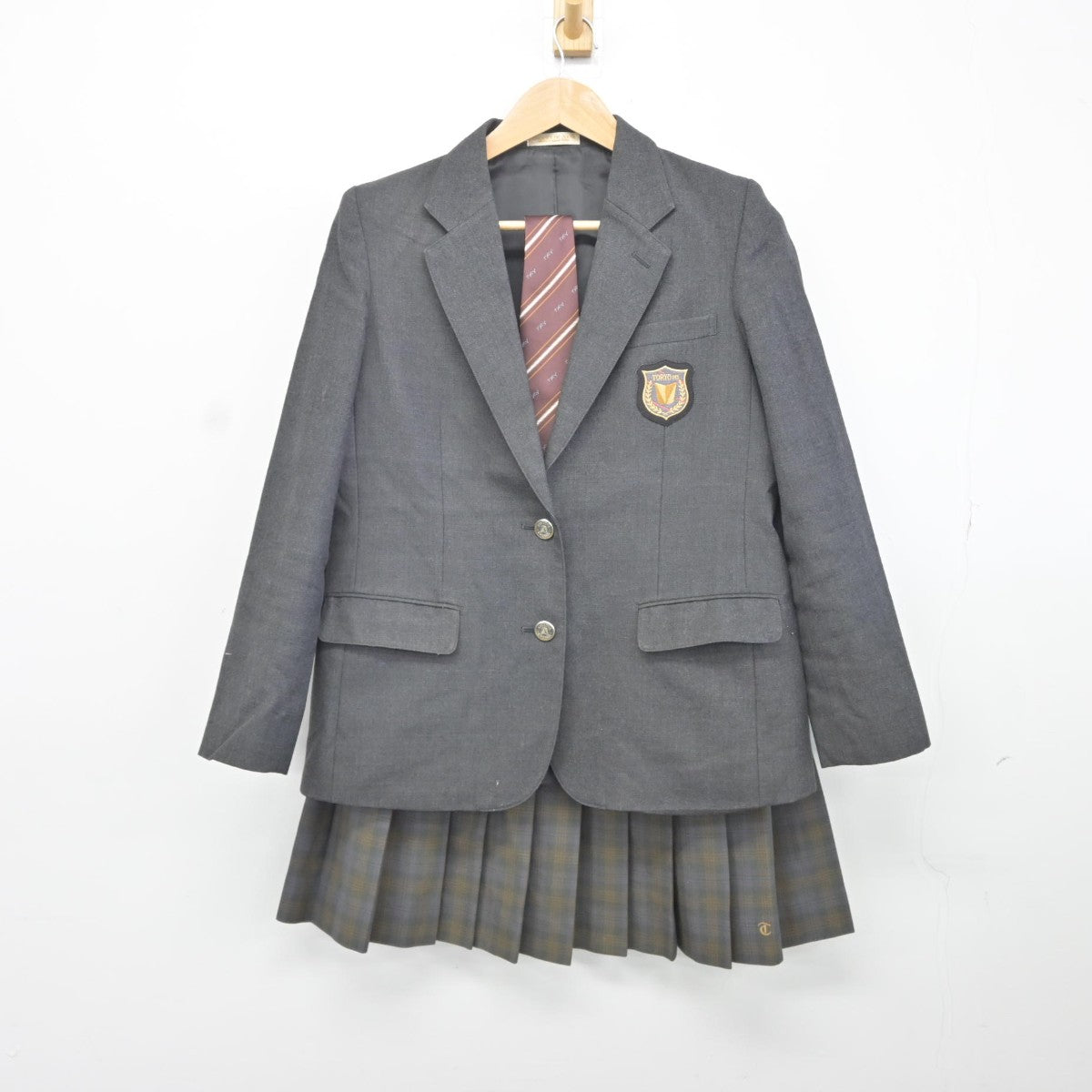 【中古】京都府 東稜高等学校旧制服 女子制服 3点（ブレザー・スカート）sf036749 中古制服通販パレイド