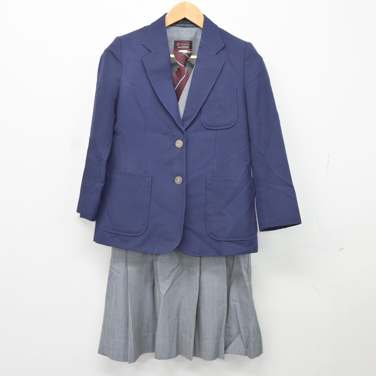 【中古】東京都 南葛西第二中学校 女子制服 5点（ブレザー・ベスト・スカート）sf037089 中古制服通販パレイド