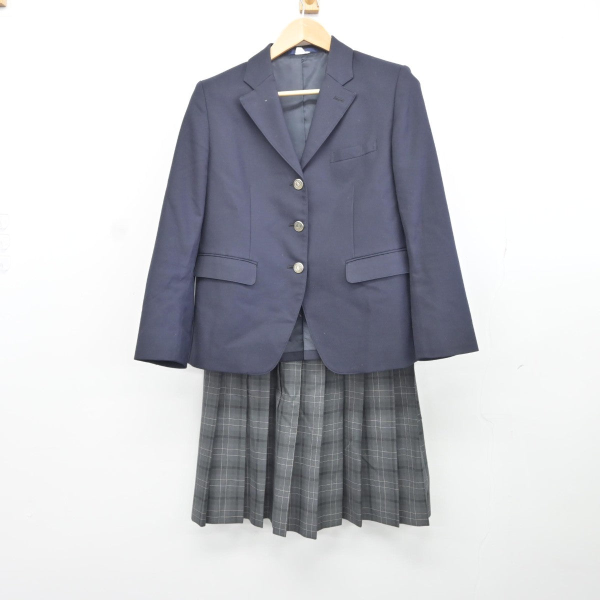【中古】福岡県 門司学園中学校高等学校 女子制服 3点（ブレザー・スカート）sf037204 中古制服通販パレイド