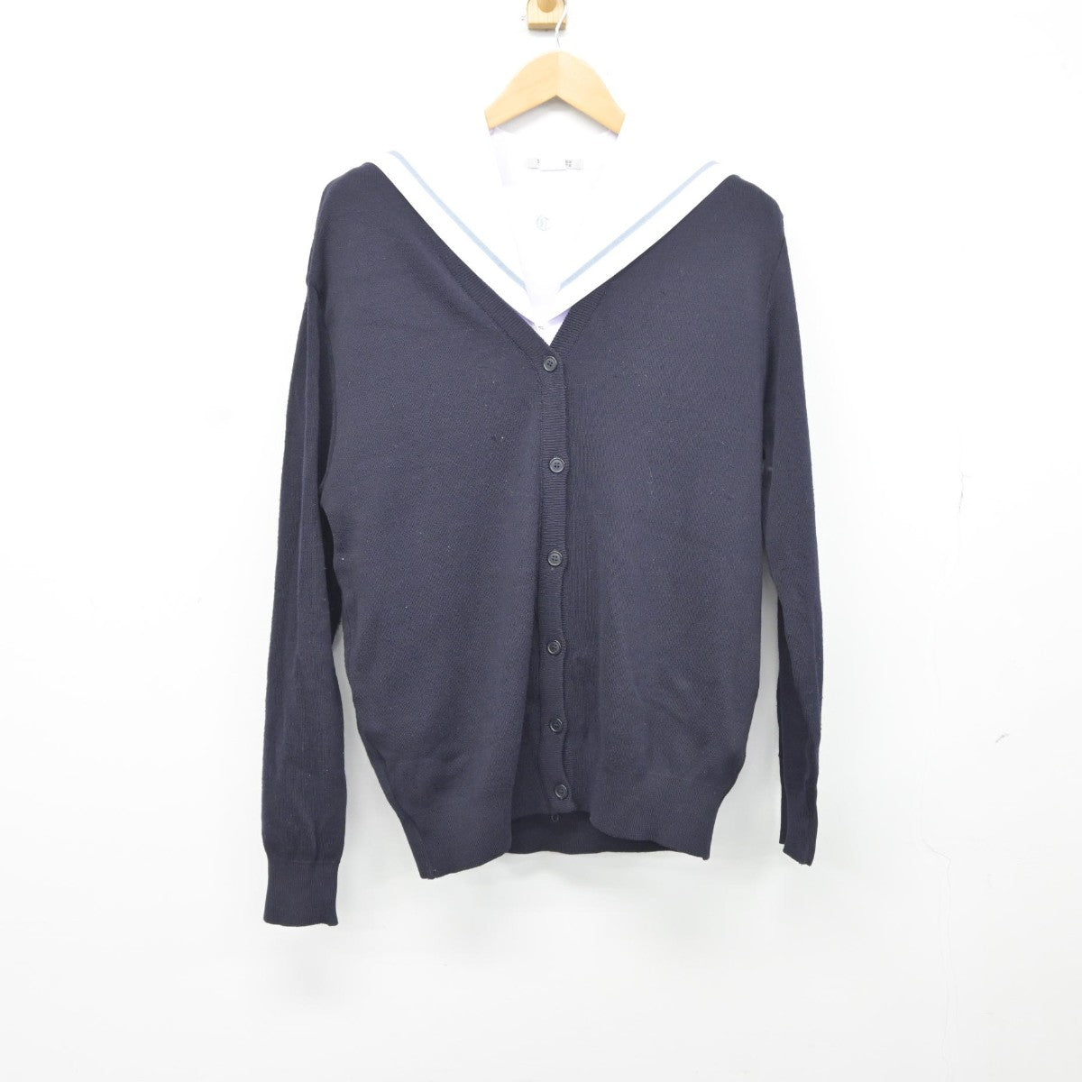 【中古】愛知県 知立高等学校 女子制服 2点（ニット・セーラー服）sf037484 中古制服通販パレイド