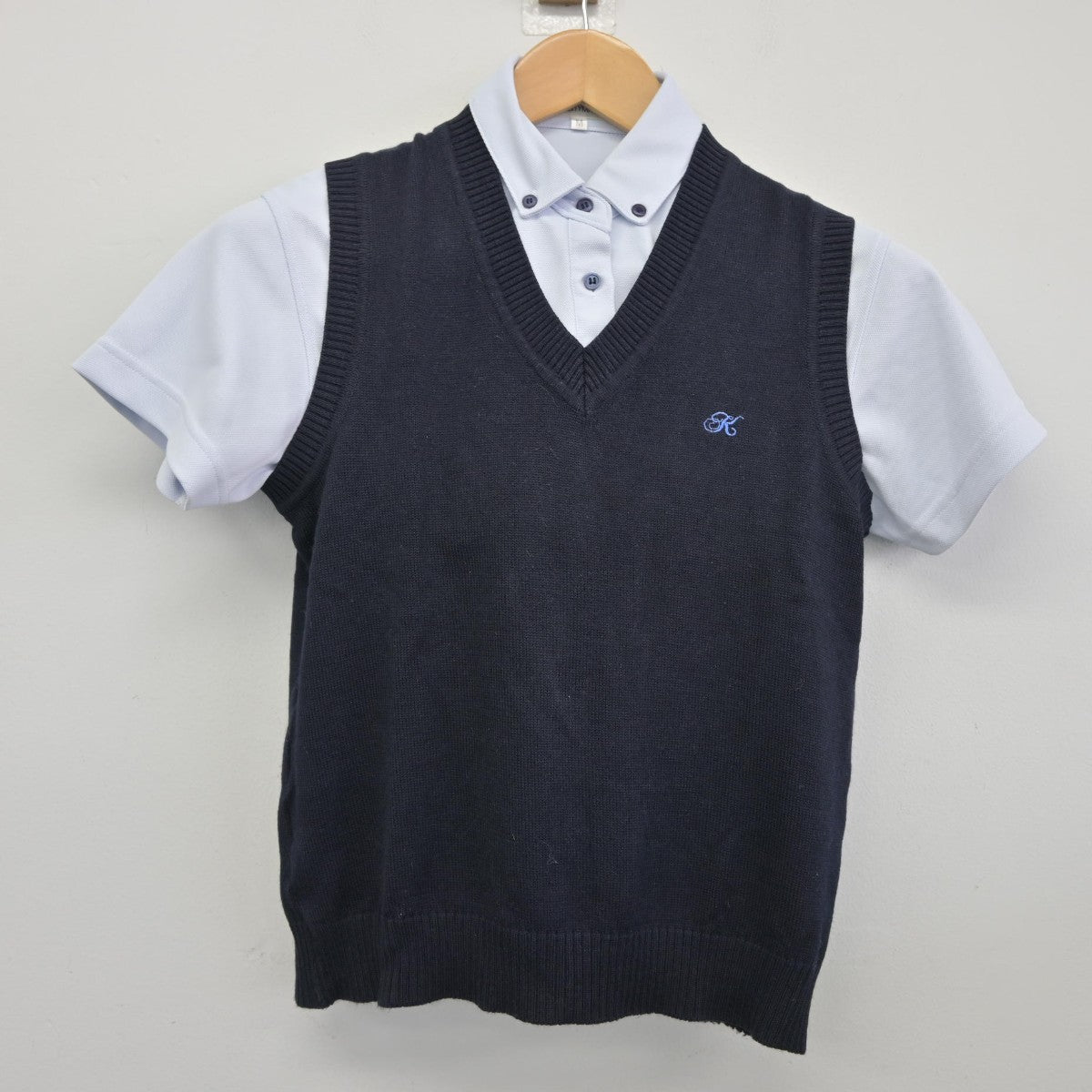 【中古】埼玉県 大宮開成高等学校 女子制服 3点（シャツ・ニットベスト）sf037872 中古制服通販パレイド