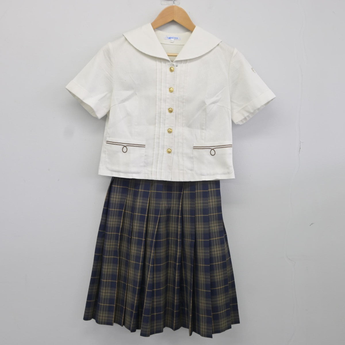【中古】大分県 大分東明高等学校 女子制服 3点（セーラー服・セーラー服・スカート）sf037902 中古制服通販パレイド