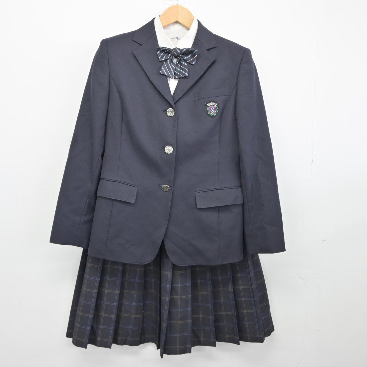 【中古】静岡県 池新田高等学校 女子制服 4点（ブレザー・シャツ・スカート）sf038128 中古制服通販パレイド