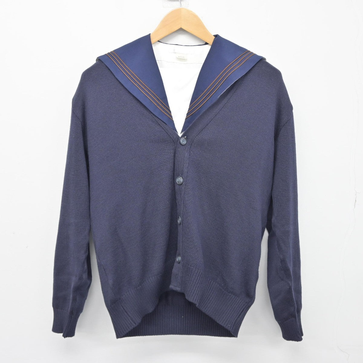 【中古】鳥取県 米子南高等学校 女子制服 2点(ニット・セーラー服)sf038468 中古制服通販パレイド
