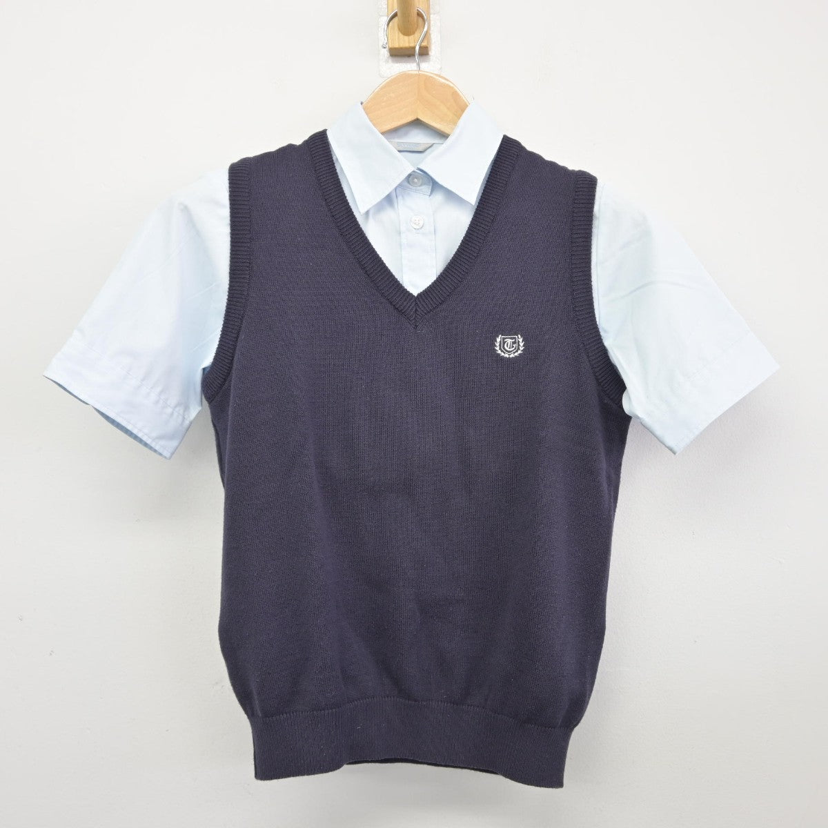 【中古】東京都 東京女子学院中学校 女子制服 3点（シャツ・ニットベスト）sf038921 中古制服通販パレイド