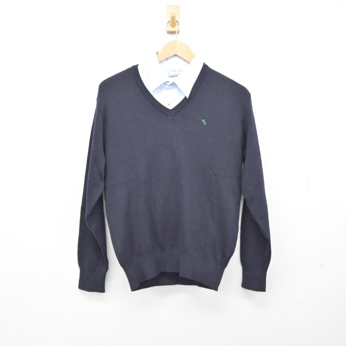 【中古】大阪府 箕面学園高等学校 男子制服 3点(シャツ・ニット)sf039180 中古制服通販パレイド