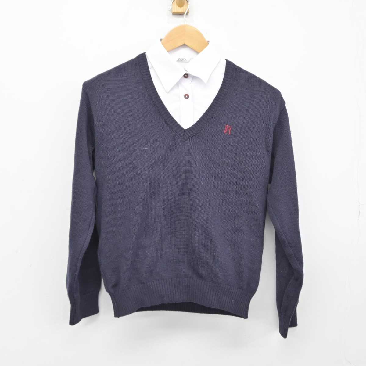 【中古】広島県 広陵高等学校 女子制服 2点(シャツ・ニット)sf039454 中古制服通販パレイド