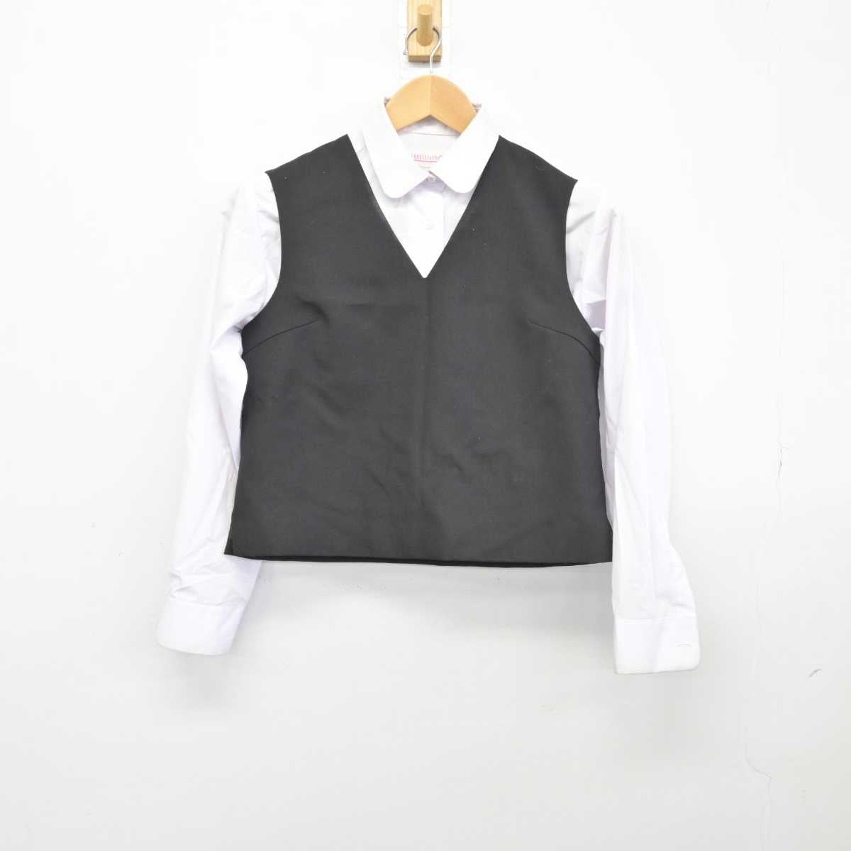 【中古】鹿児島県 鹿児島玉龍高等学校 女子制服 2点（ベスト・シャツ）sf039600 中古制服通販パレイド