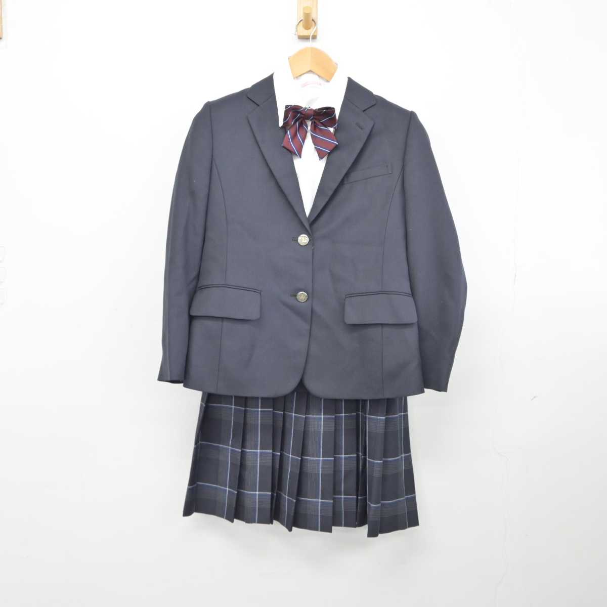 【中古】神奈川県 塚越中学校 女子制服 5点(ブレザー・ニット・シャツ・スカート)sf039605 中古制服通販パレイド