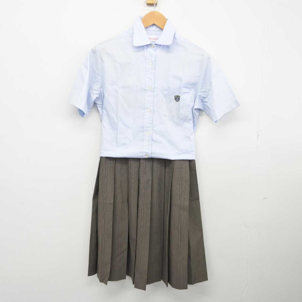 【中古】京都府 洛南高等学校 女子制服 4点(シャツ・スカート)sf039669 中古制服通販パレイド