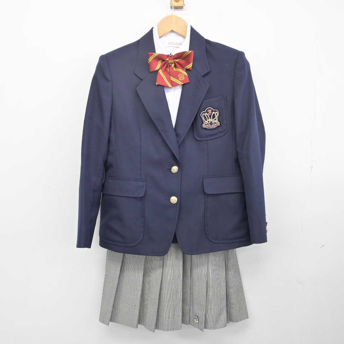 【中古】徳島県 板野高等学校 女子制服 5点（ブレザー・ニット・シャツ・スカート）sf039678 中古制服通販パレイド