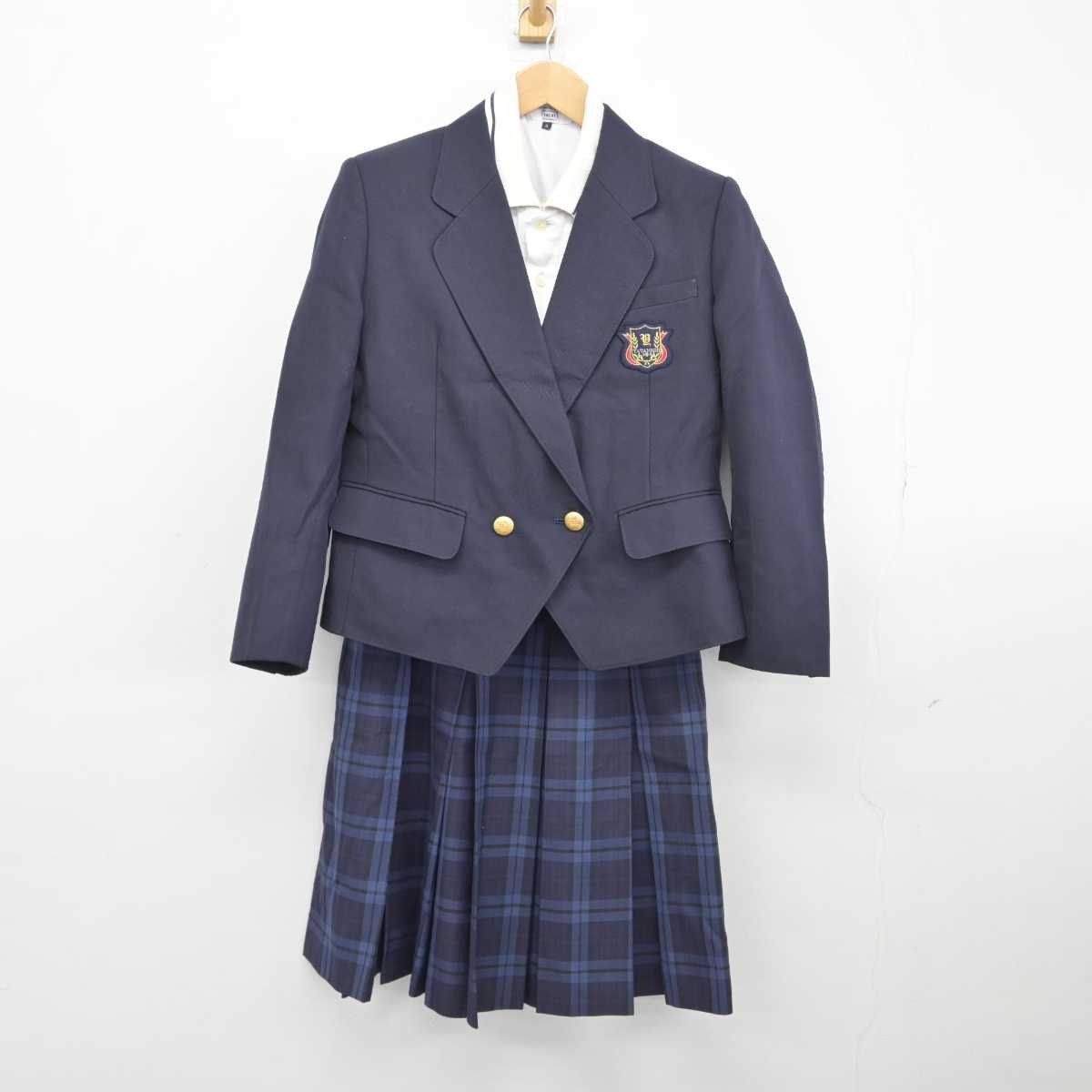 【中古】大阪府 矢田西中学校 女子制服 4点(ブレザー・ニット・シャツ・スカート)sf039691 中古制服通販パレイド