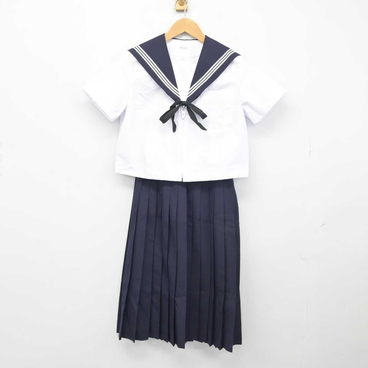 【中古】愛知県 尾西第三中学校 女子制服 4点（セーラー服・スカート）sf039783 中古制服通販パレイド
