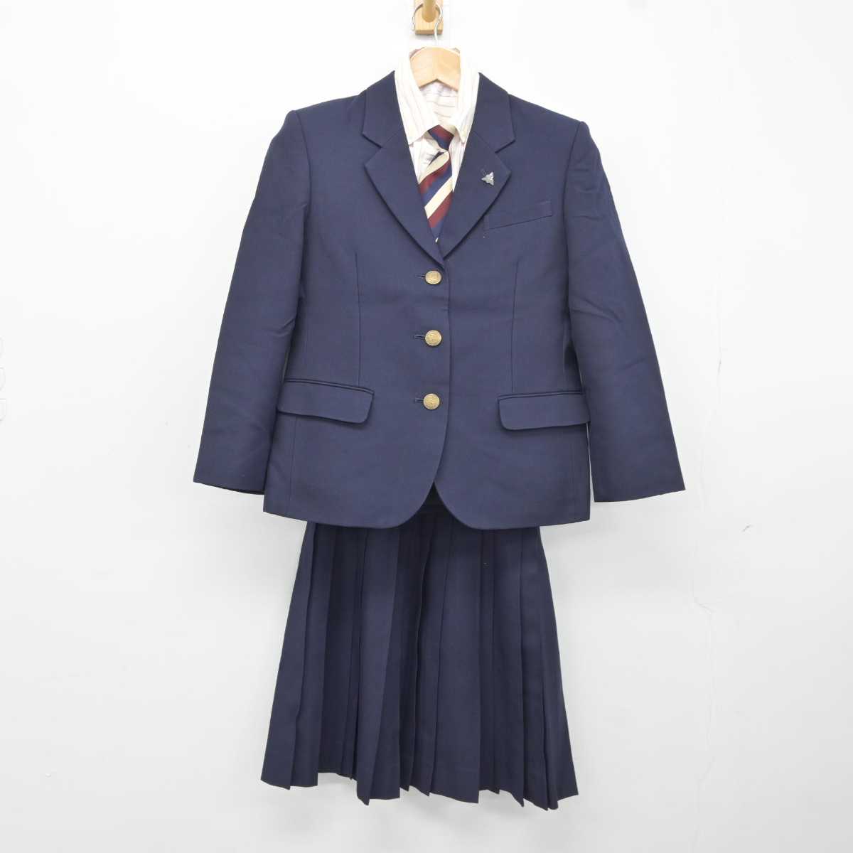 【中古】広島県 広島井口高等学校 女子制服 4点（ブレザー・シャツ・スカート）sf039806 中古制服通販パレイド