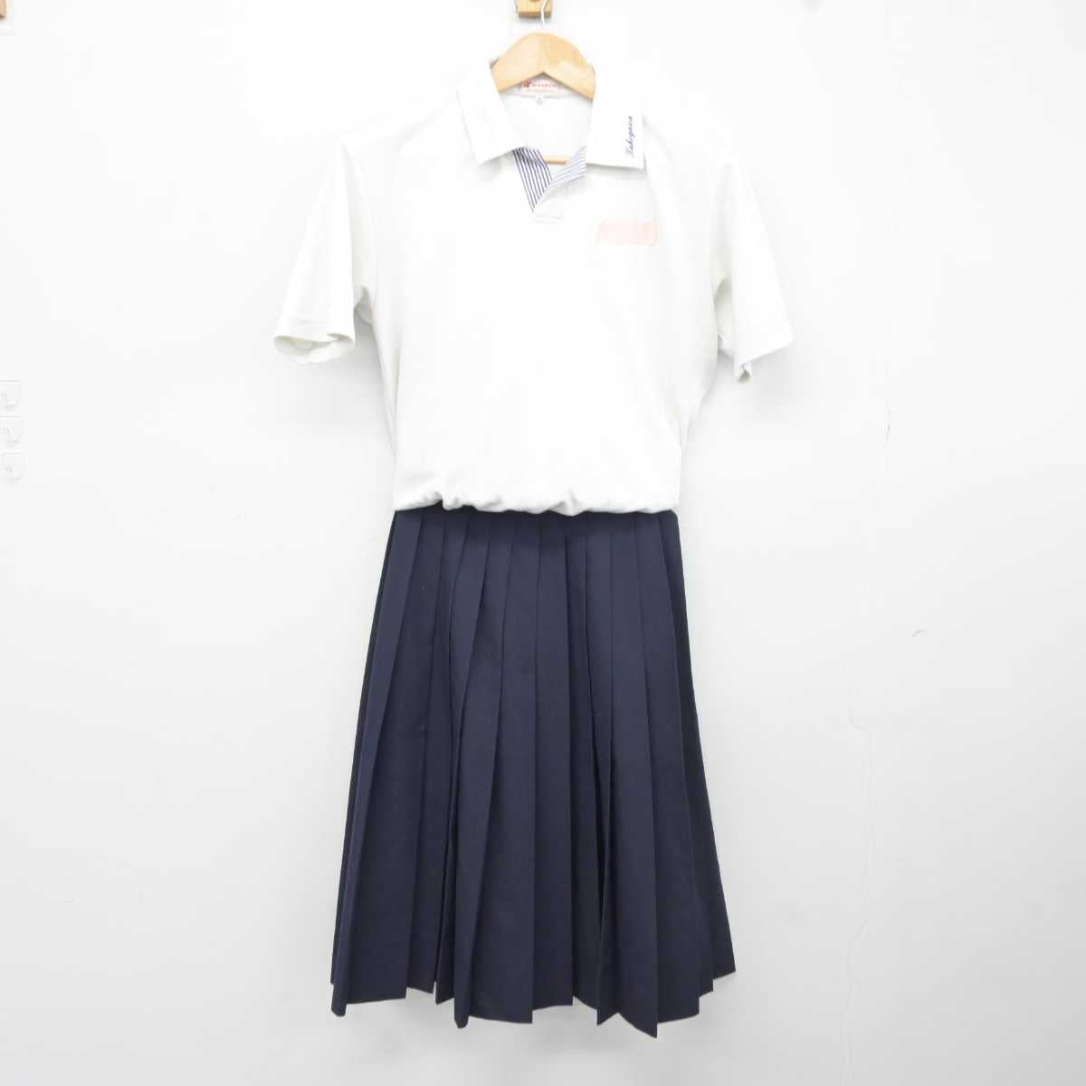 【中古】兵庫県 加古川中学校 女子制服 2点（シャツ・スカート）sf039813 中古制服通販パレイド