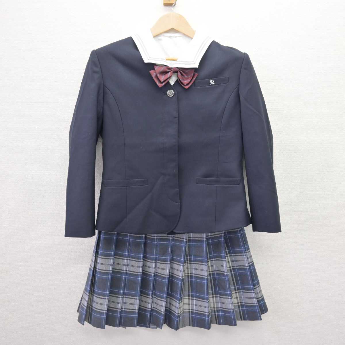 【中古】茨城県 古河第二高等学校 女子制服 4点 (ブレザー・ブラウス・スカート) sf068846 | 中古制服通販パレイド