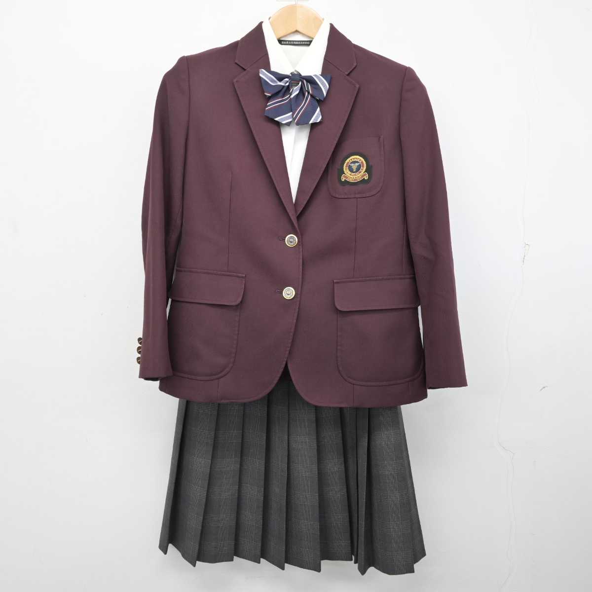 【中古】富山県 高岡商業高等学校 女子制服 4点 (ブレザー・シャツ・スカート) sf086848 | 中古制服通販パレイド