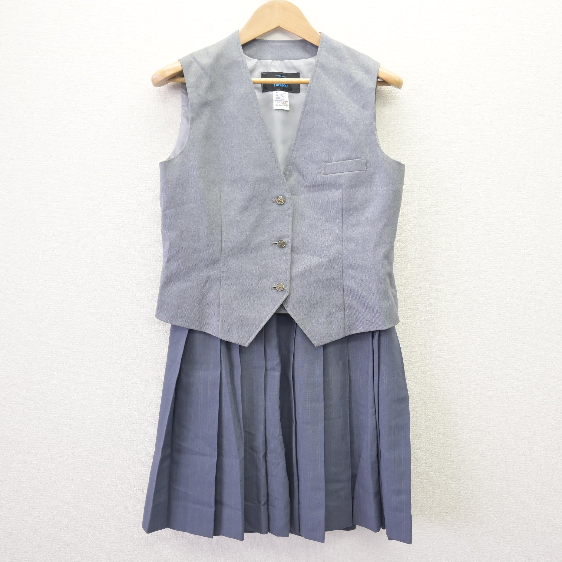 【中古】兵庫県 明石城西高等学校/旧制服 女子制服 2点 (ベスト・スカート) sf112920 | 中古制服通販パレイド